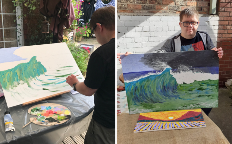 Talented artist Cameron turns his Van-Gogh inspired art into cards and ...