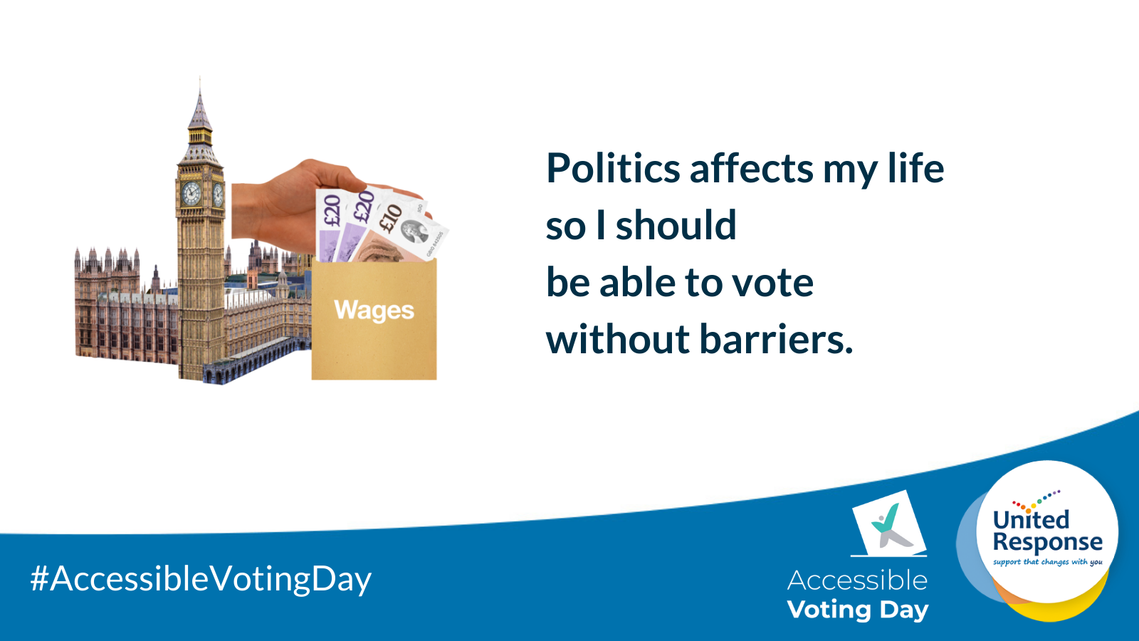 Accessible Voting Day social media graphics - United Response