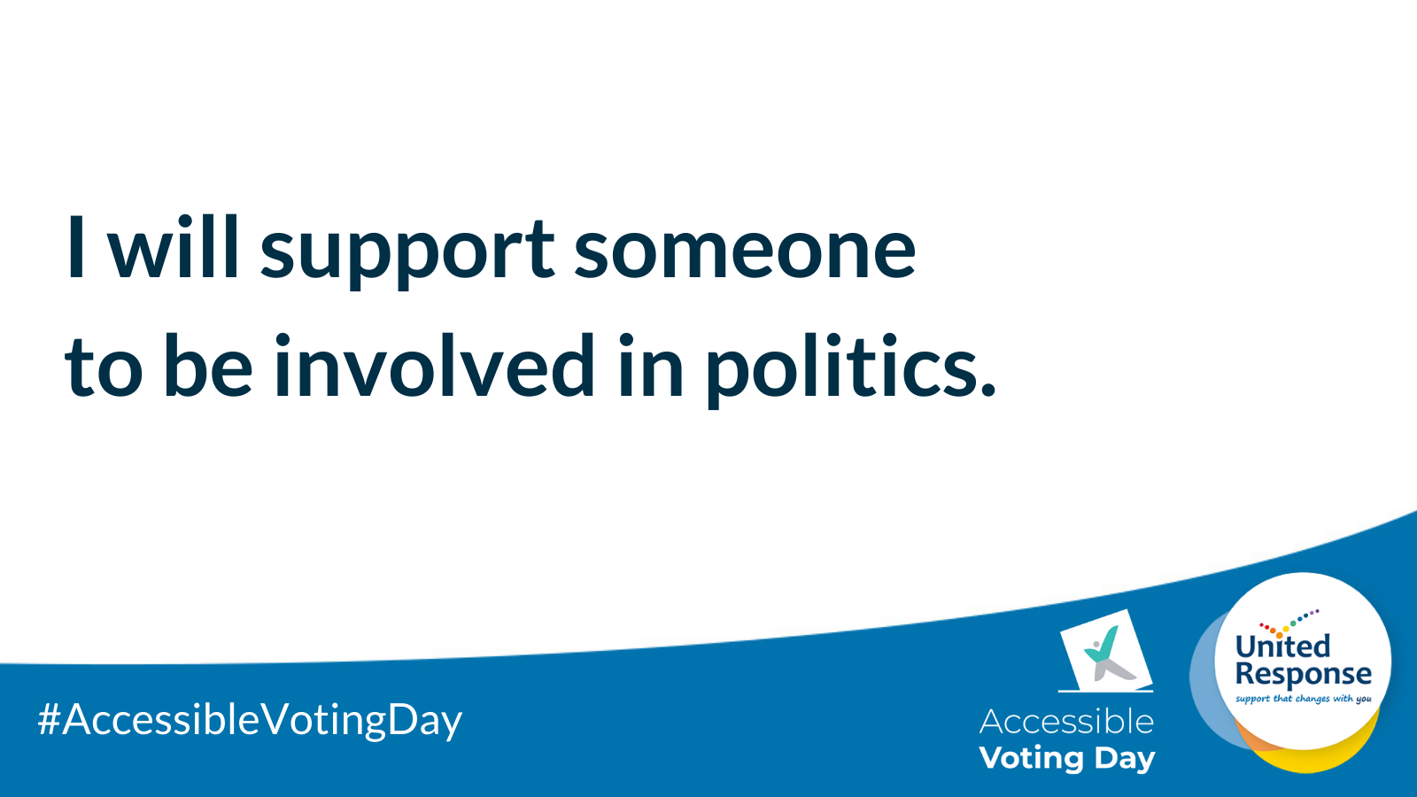 Accessible Voting Day social media graphics - United Response