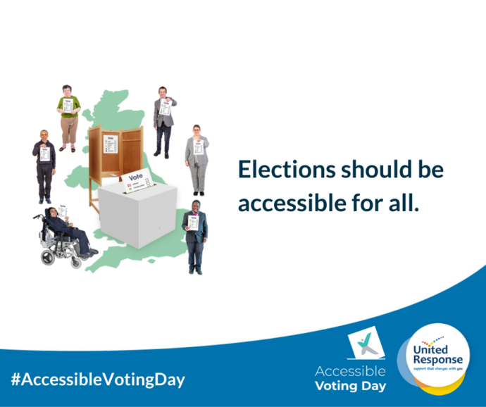 Accessible Voting Day social media graphics - United Response