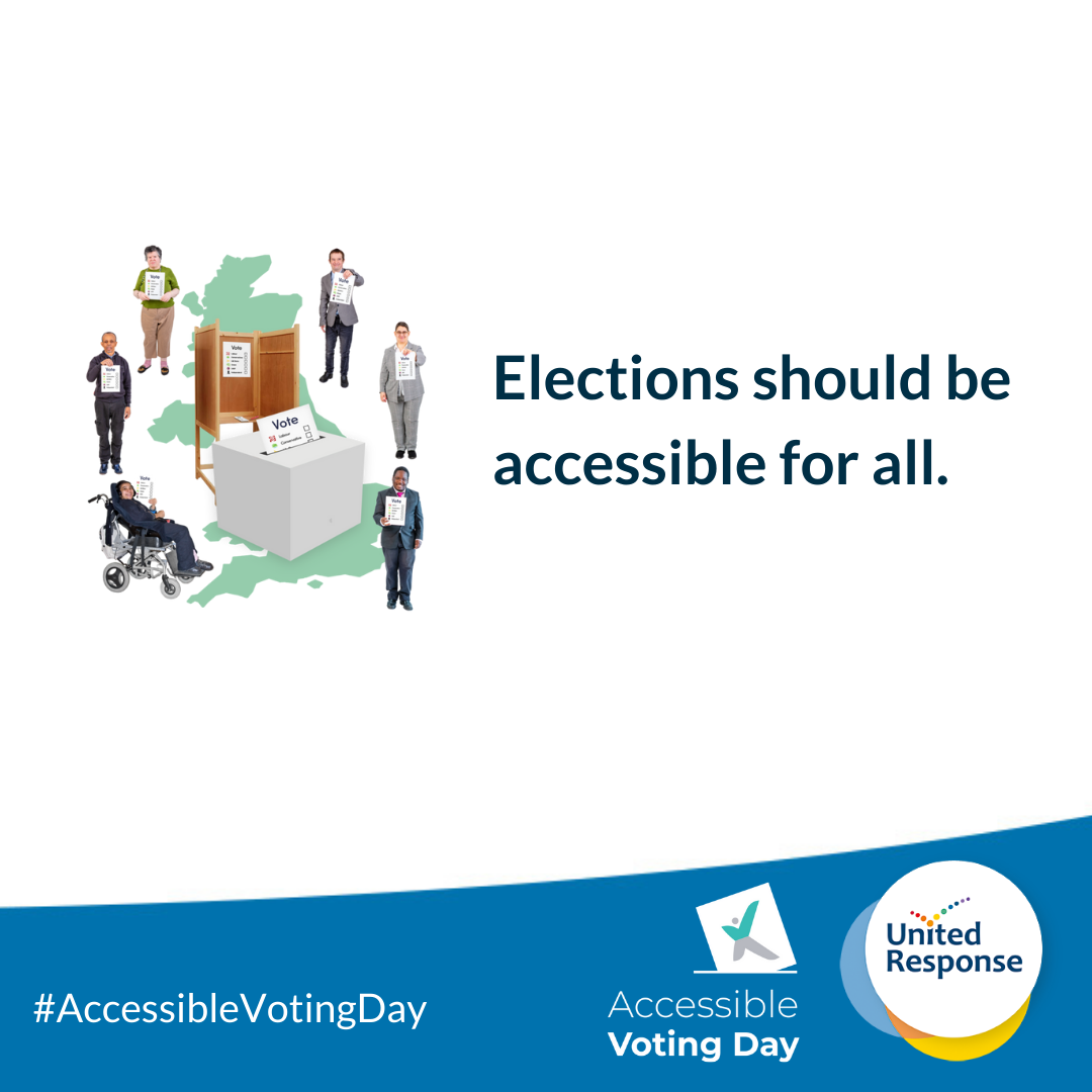 Accessible Voting Day social media graphics - United Response